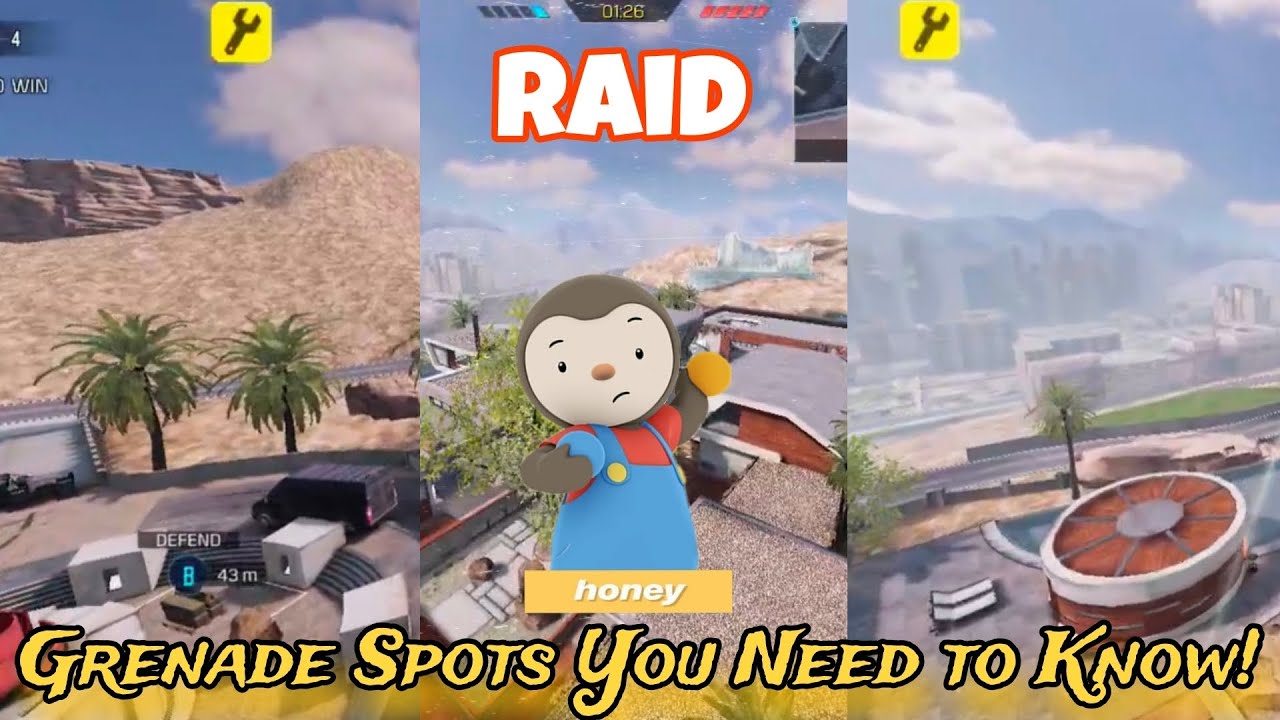 Best Grenade Spots on Raid! | COD Mobile #GrenadeSpots #CODMobile - YouTube
