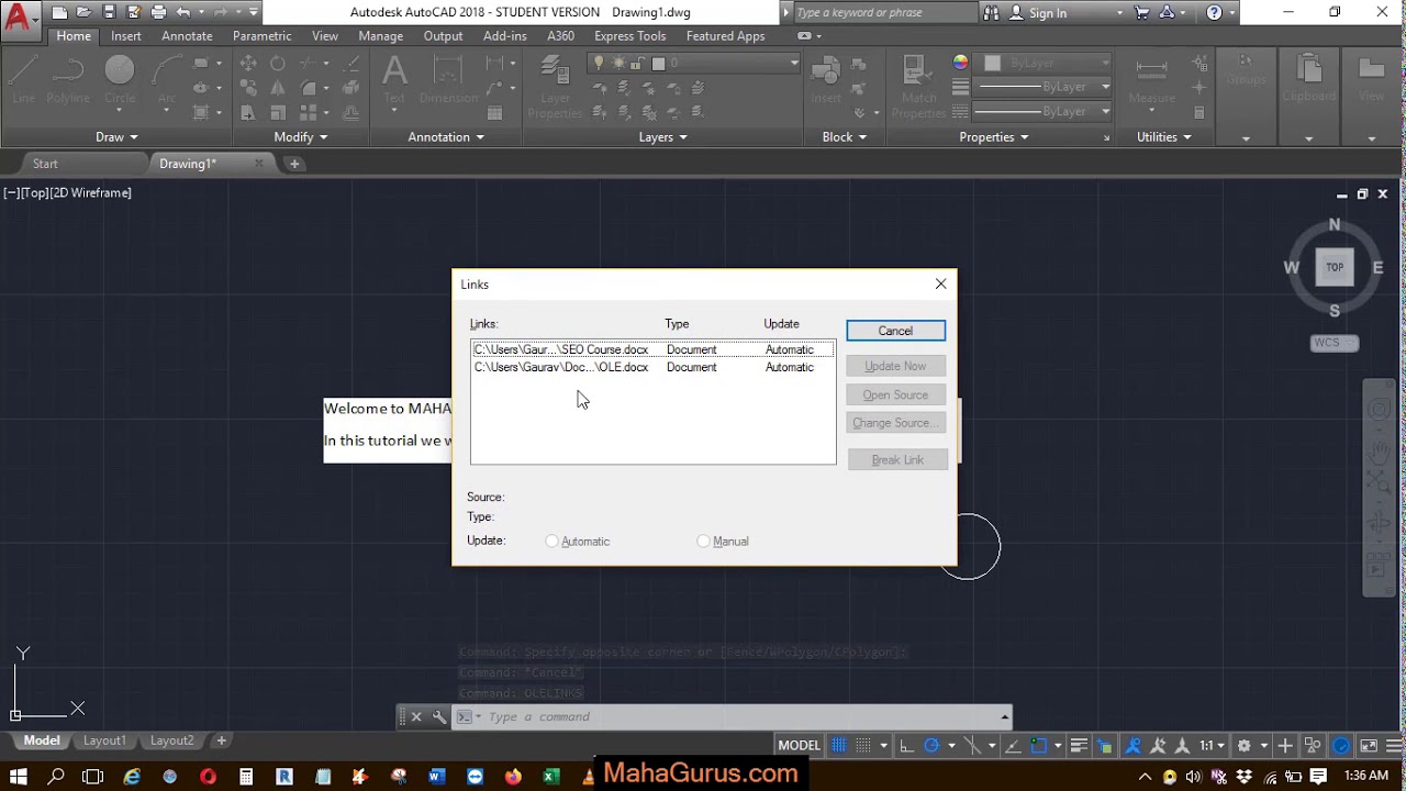 What Is OLE Object And How To Use OLE Links In Autocad Edit File Using What Is OLE Object And How To Use OLE Links In Autocad Edit File Using