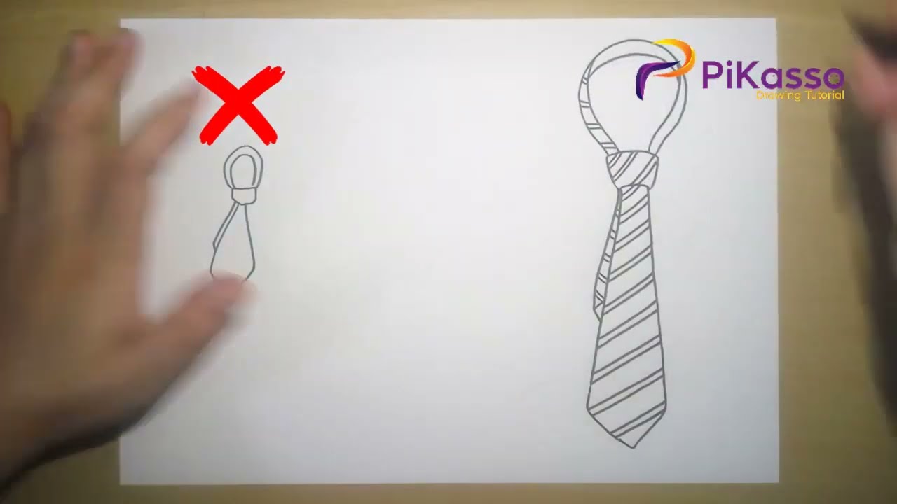 How to Draw a Necktie Step by Step - YouTube