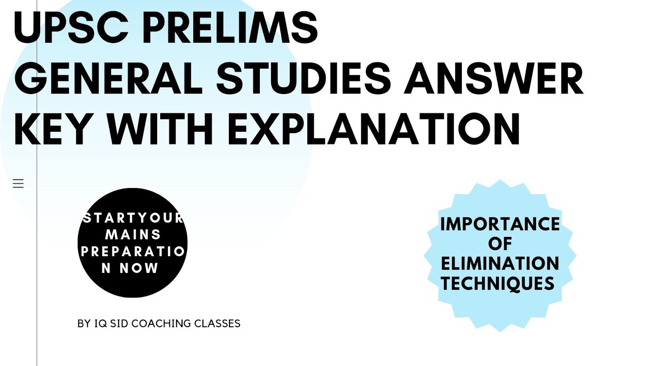 UPSC CSE-2023 GS Answer Key with Analysis Part-10 #upsc - YouTube
