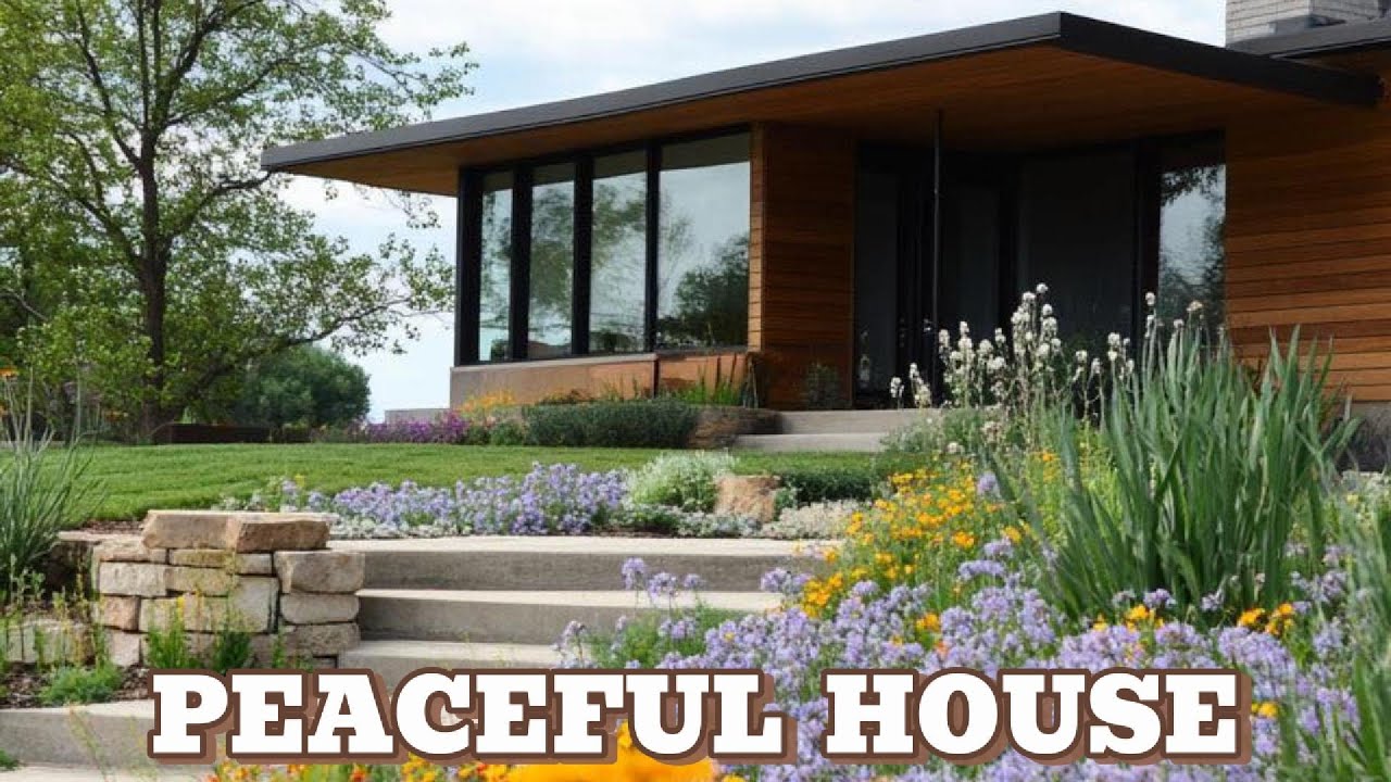 A Beautiful Little House in a Blooming Garden and a Peaceful Life - YouTube