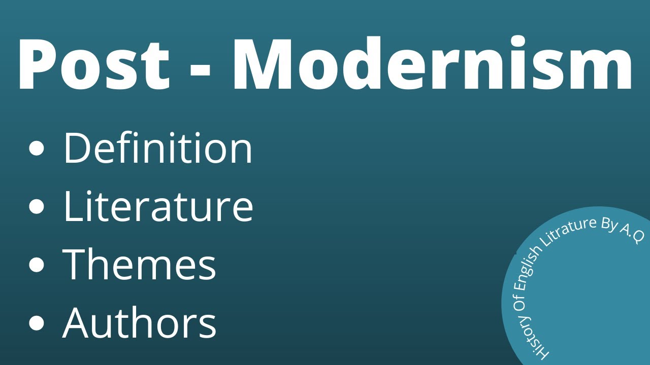 What is Post-modernism?| Literary Age/English literature|Post-modernist ...
