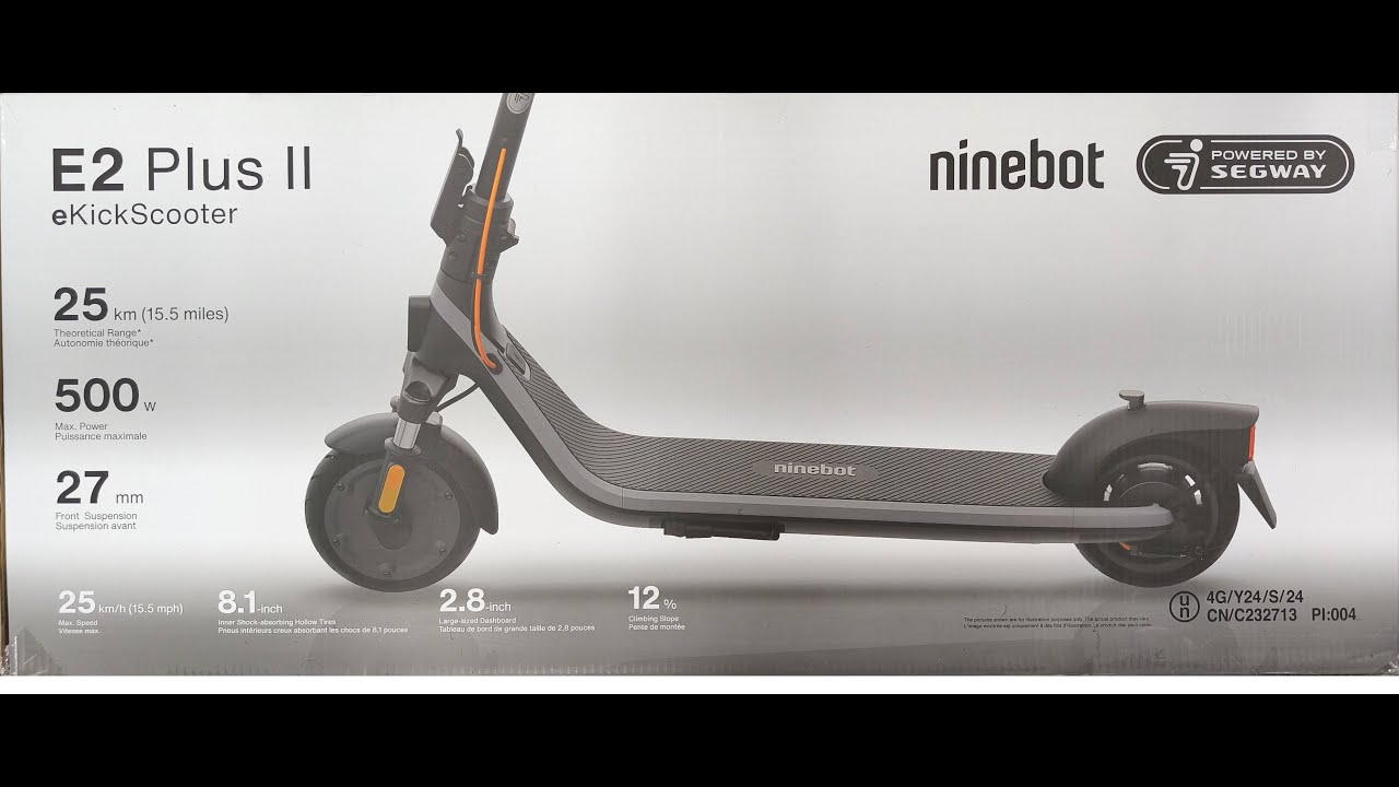 Segway E2 Plus II kicsomagolása és összeszerelése - YouTube