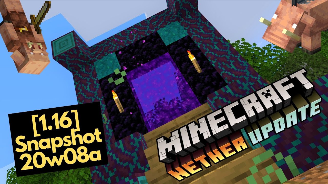 *FIRST LOOK* Minecraft 1.16 Nether Update Snapshot 20w08a!! - YouTube