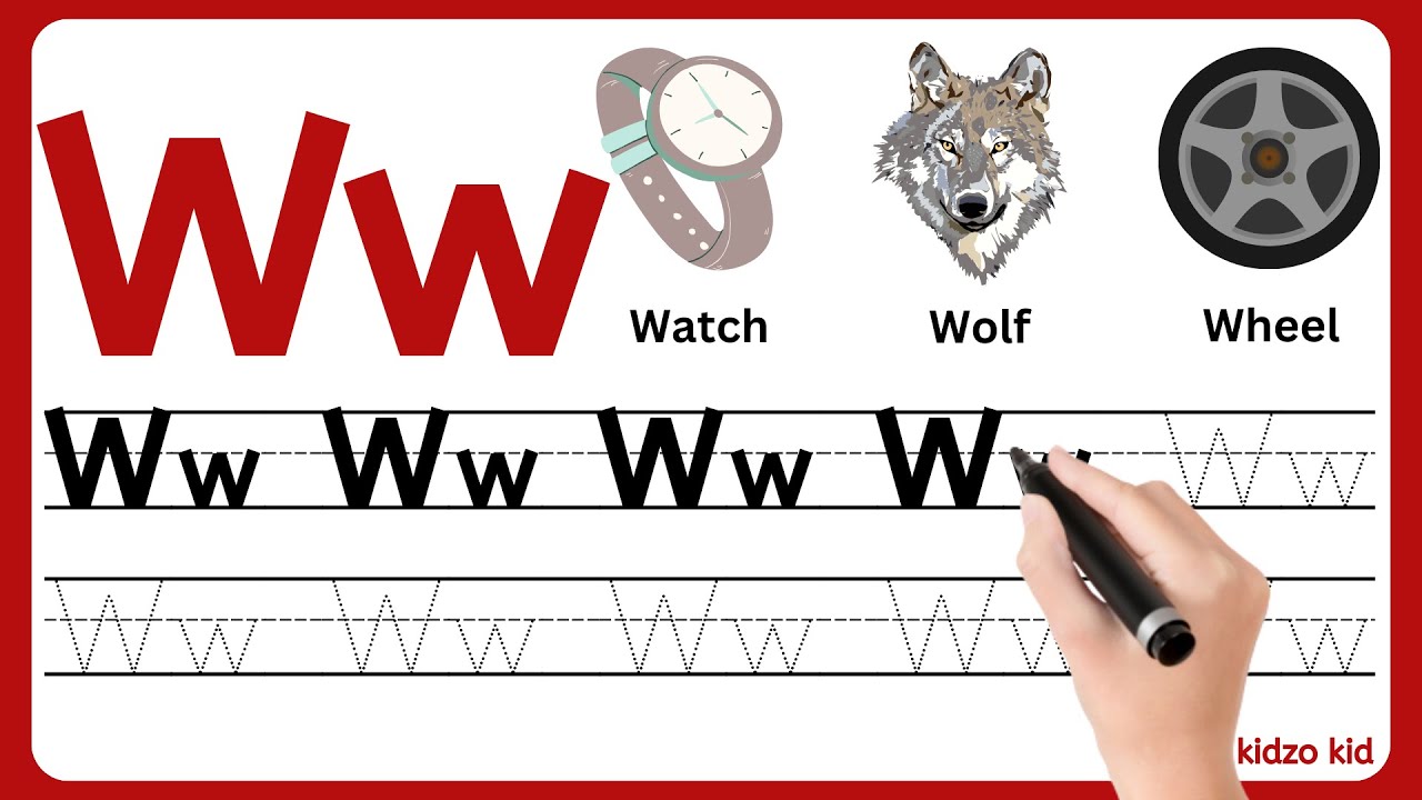 Trace Letter Ww | Tracing Letters For Kids | Tracing Letters | Alphabet ...