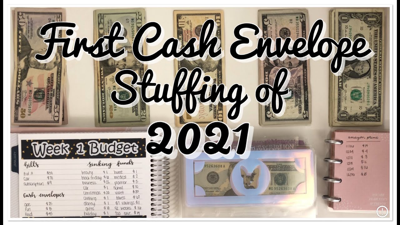 FIRST Cash Envelope Stuffing of 2021 | January Cash Stuffing | low ...