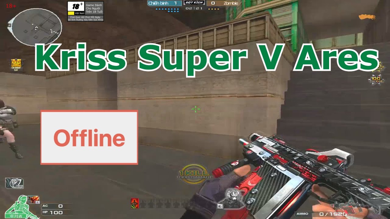 Đột Kích Offline | Kriss Super V Ares - Zombie V6 - YouTube
