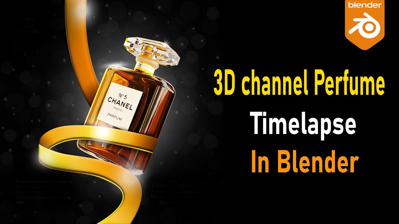 3D Channel Perfume Timelaps in Blender | Blender Modeling Texturing and ...