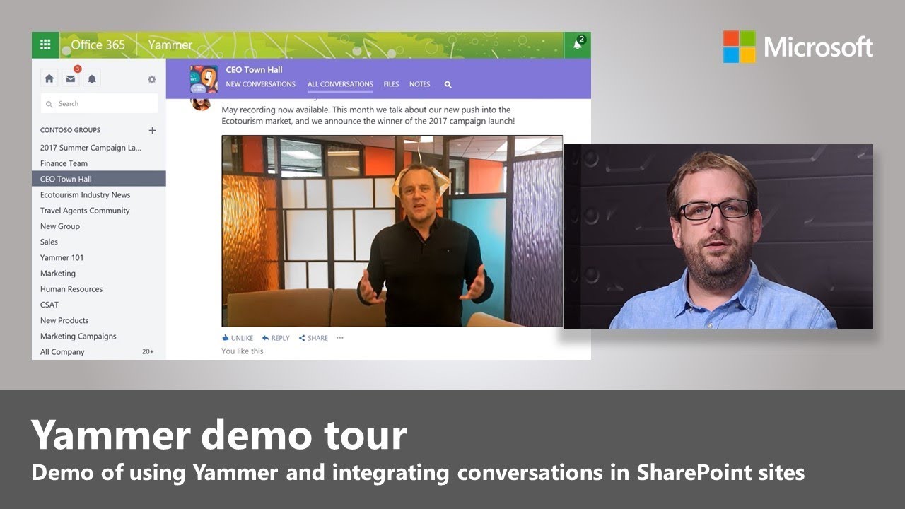 Updates to Yammer: Integrating conversations into your SharePoint ...