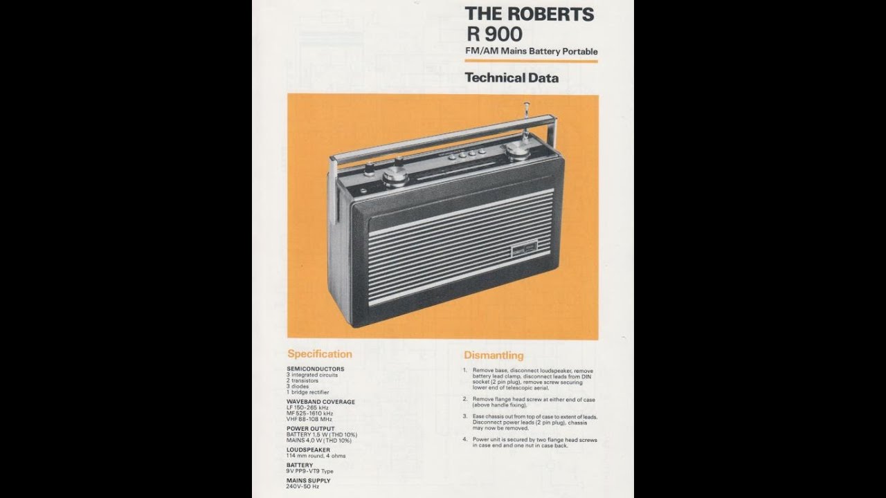 Roberts R900 Transistor Radio With A Few Issues - YouTube