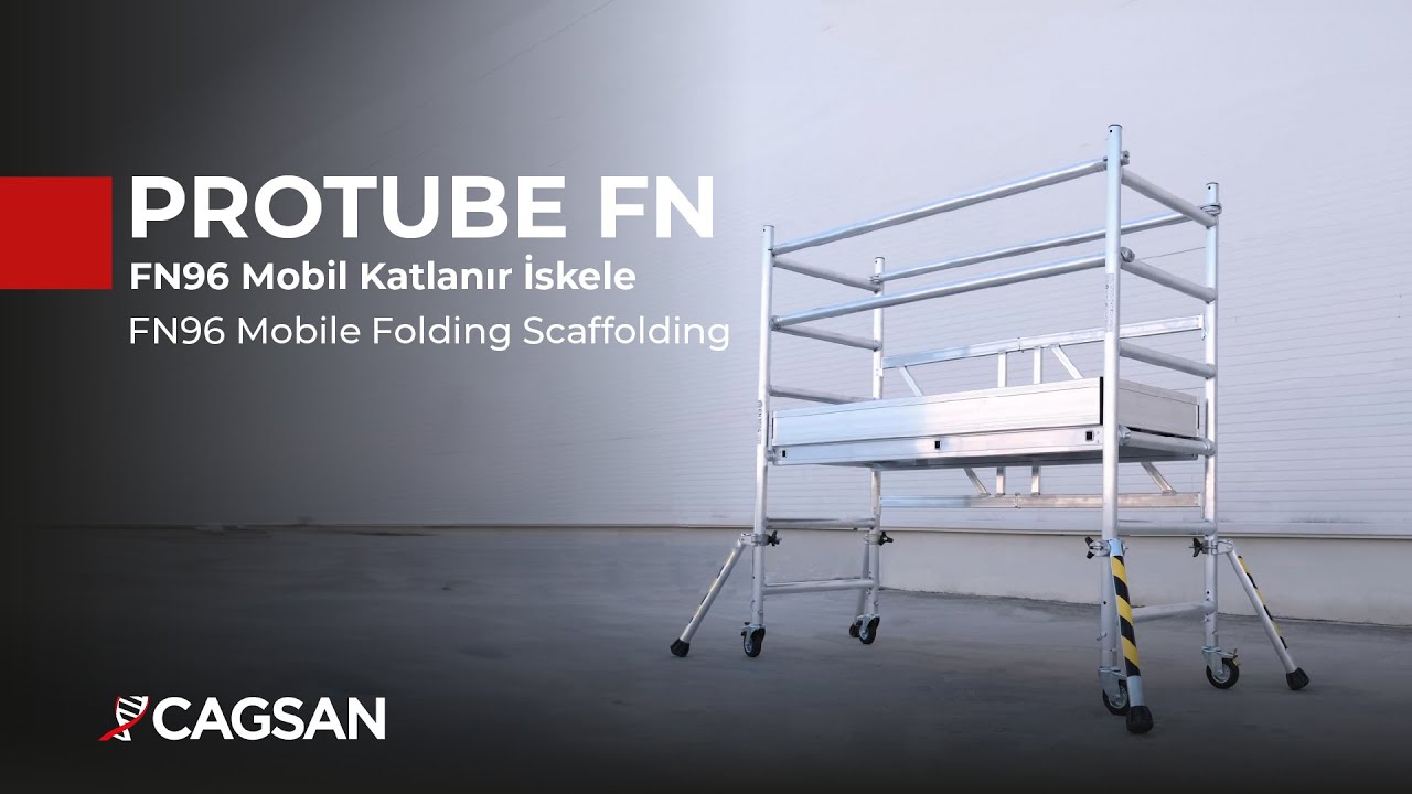 ProTUBE FN96 Mobil Katlanır İskele | Mobile Folding Scaffolding - YouTube