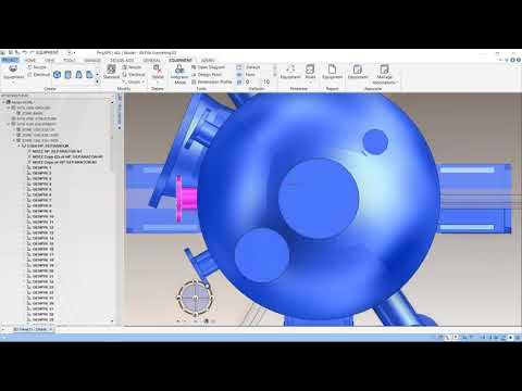 E3D (Aveva) - How to add, rotate nozzles for tank and pumps | Technico - YouTube