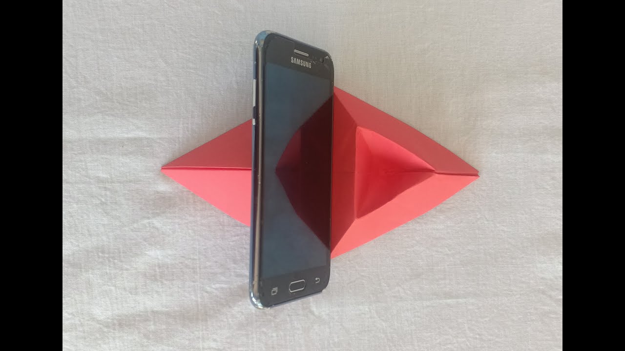 DIY How to make a paper phone holder/stand - YouTube