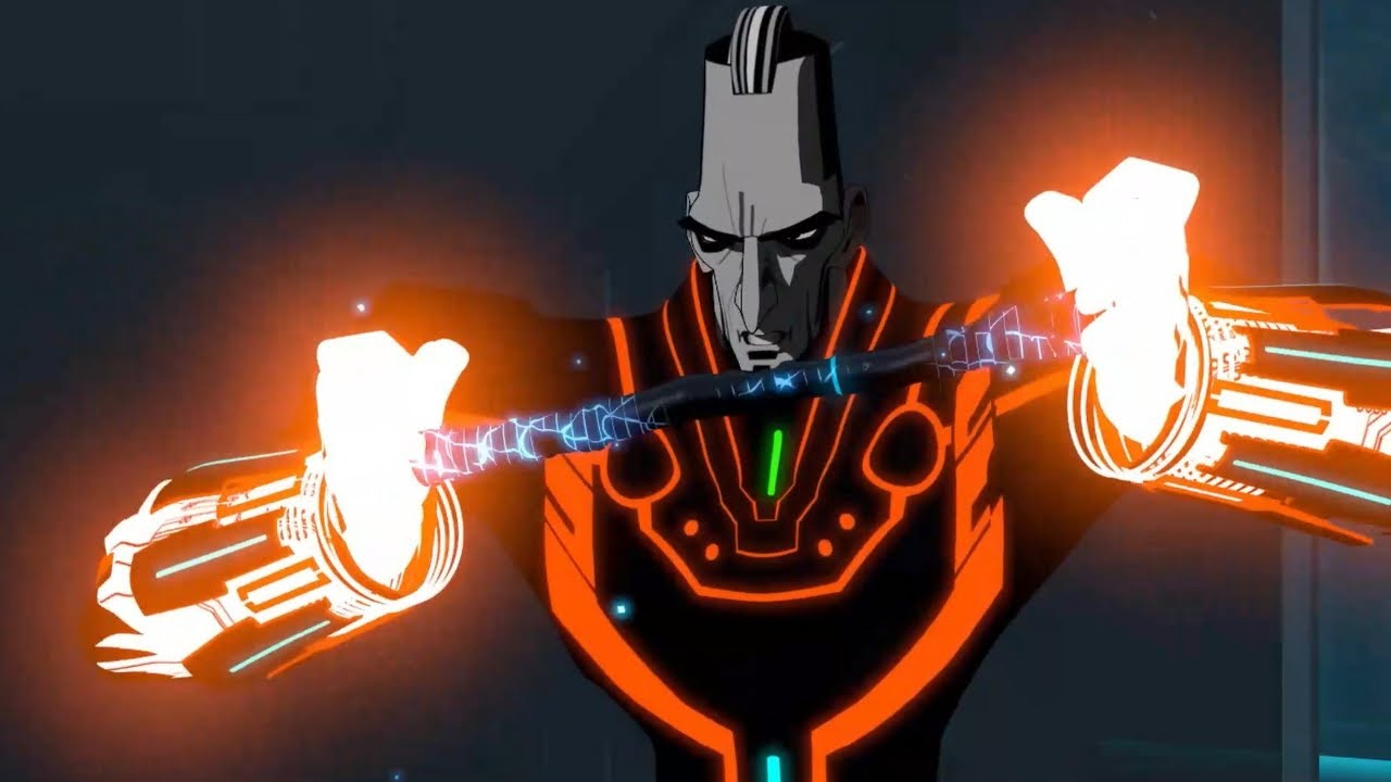 Renegade vs Tesler (Argon Square Fight) | TRON: Uprising - YouTube