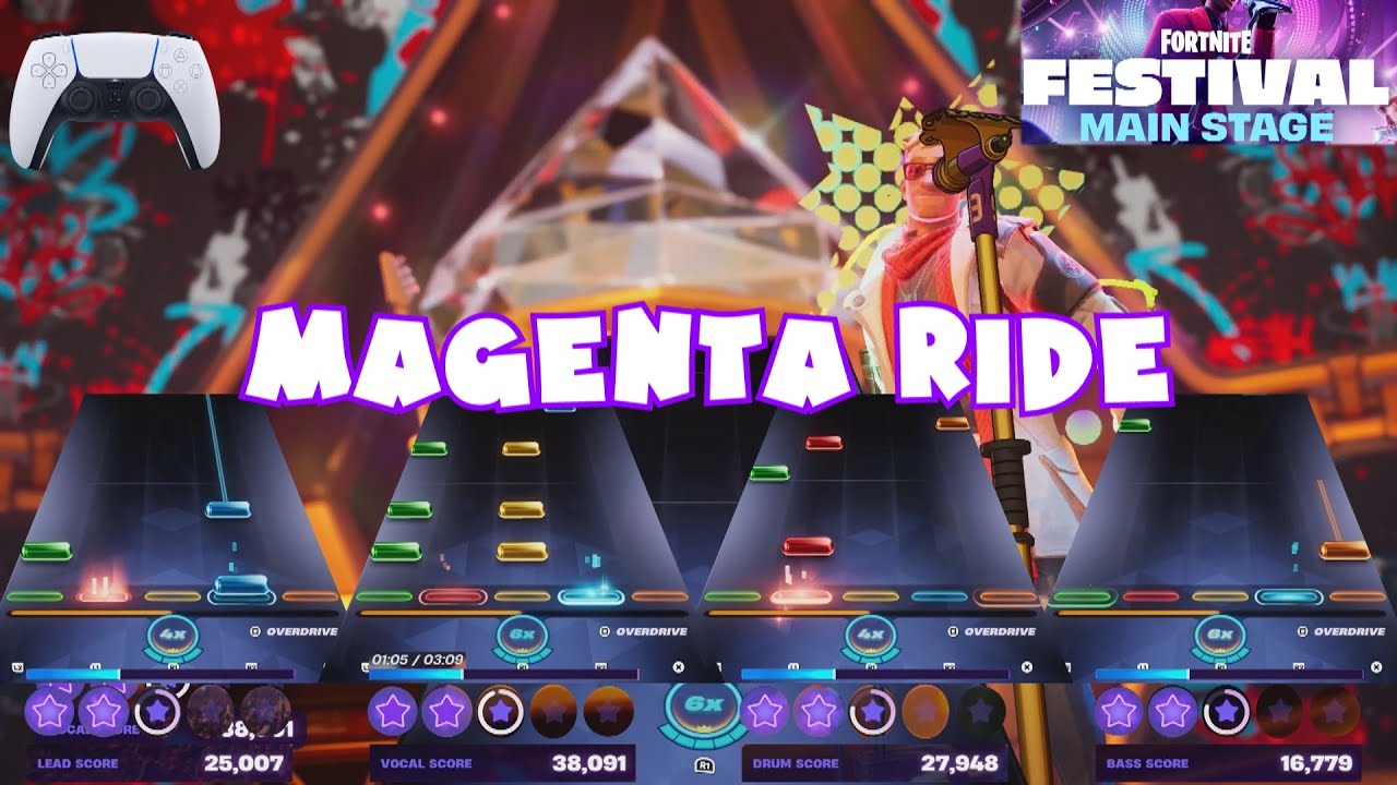 Magenta Ride - Fortnite Festival Expert Full Band (Controller) - YouTube