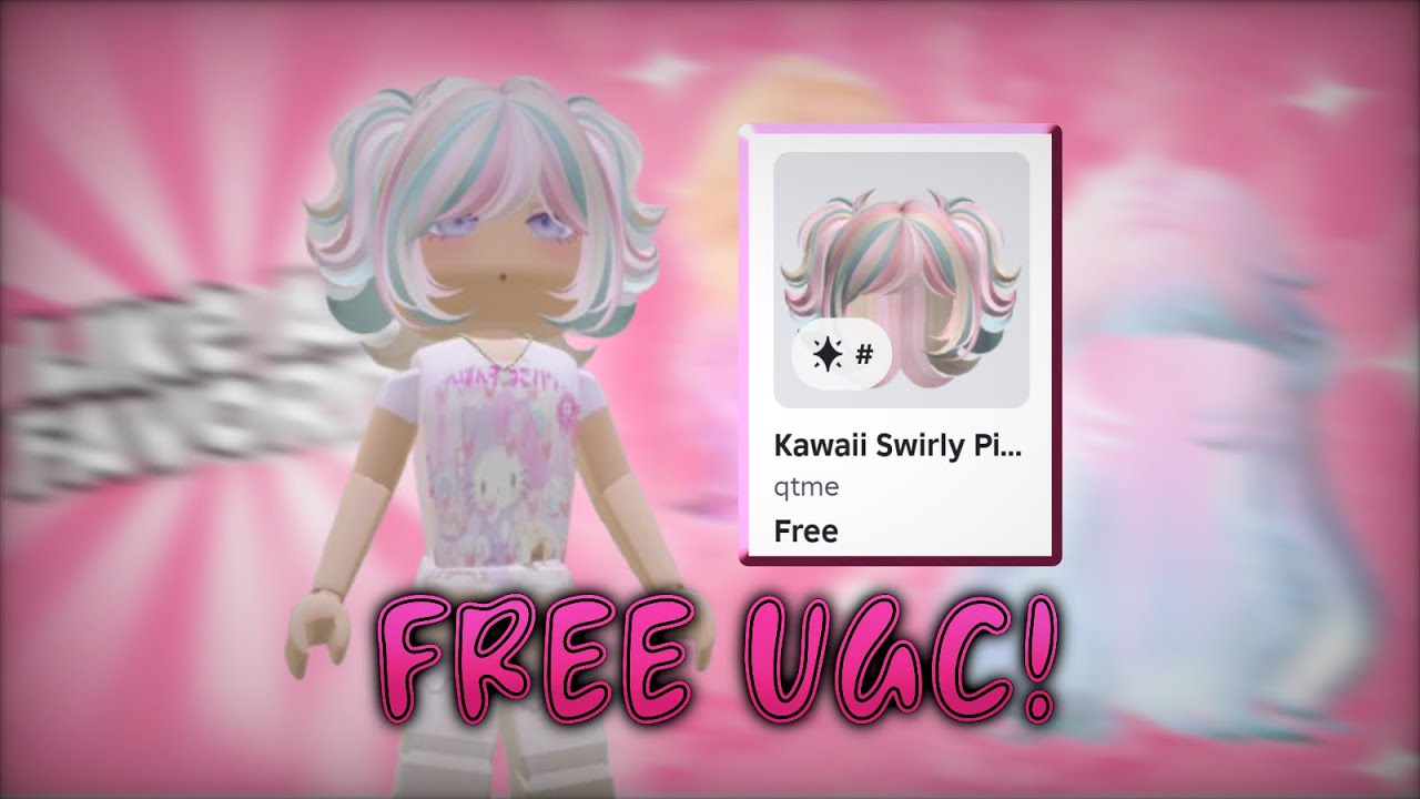 NEW FREE ROBLOX HAIR! How to get the Kawaii Swirly Pigtails Confetti ...