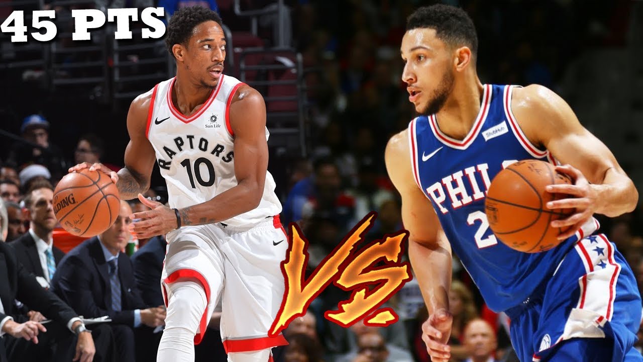 Ben Simmons VS DeMar DeRozan EPIC Battle!! Raptors vs 76ers! - YouTube