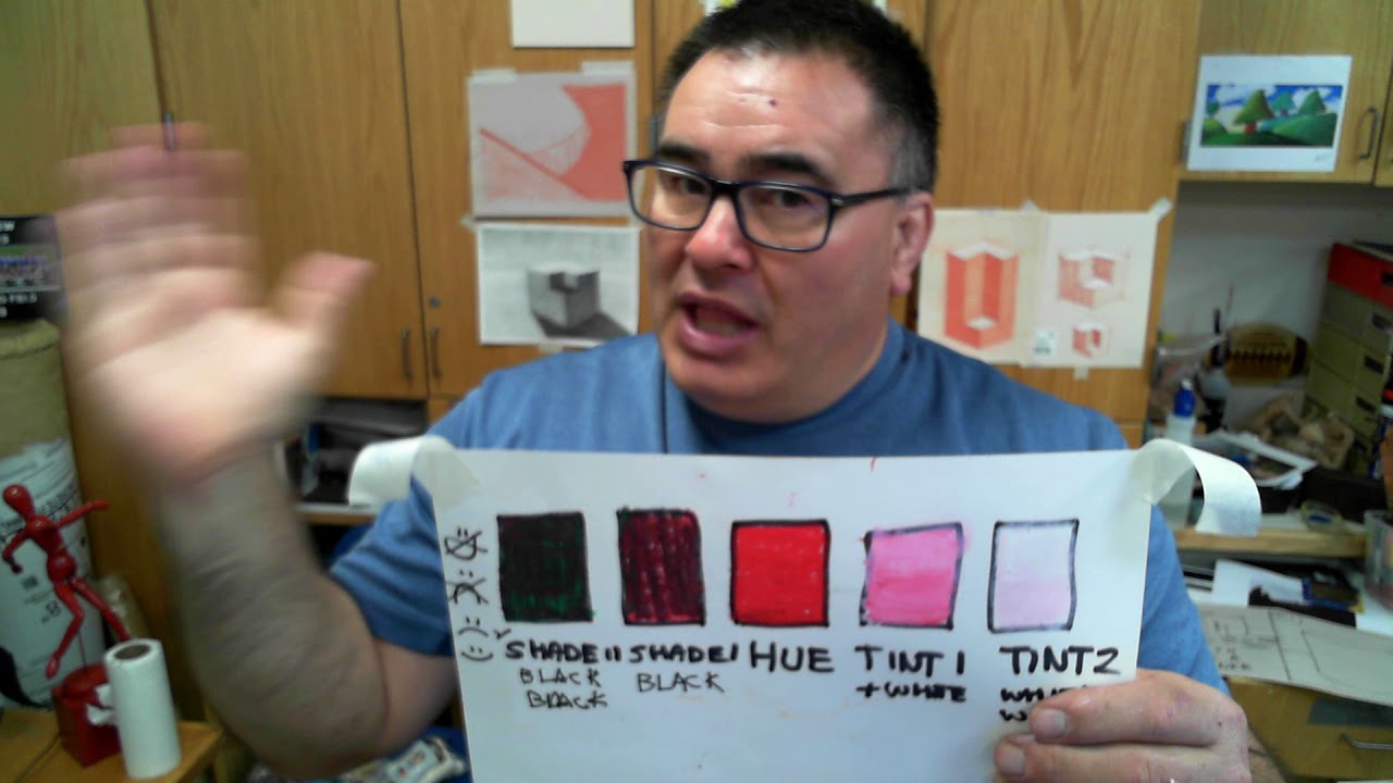 how to make a value scale & paint a cylinder in oil pastel 4 - YouTube