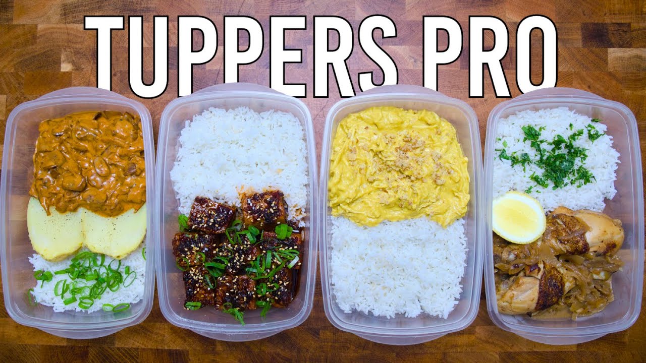 4 tuppers perfectos para el trabajo - YouTube