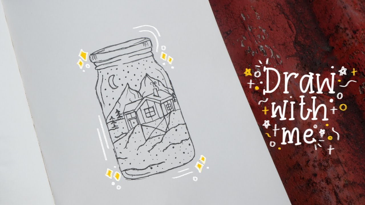 Draw With Me! (Part 2) | Filling Up My Sketchbook | Pen Drawing - YouTube