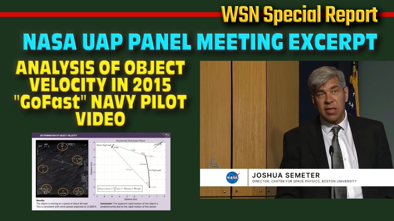 Analysis of Famed 2015 "GoFast" Navy Pilot UFO Video - NASA UAP Study ...