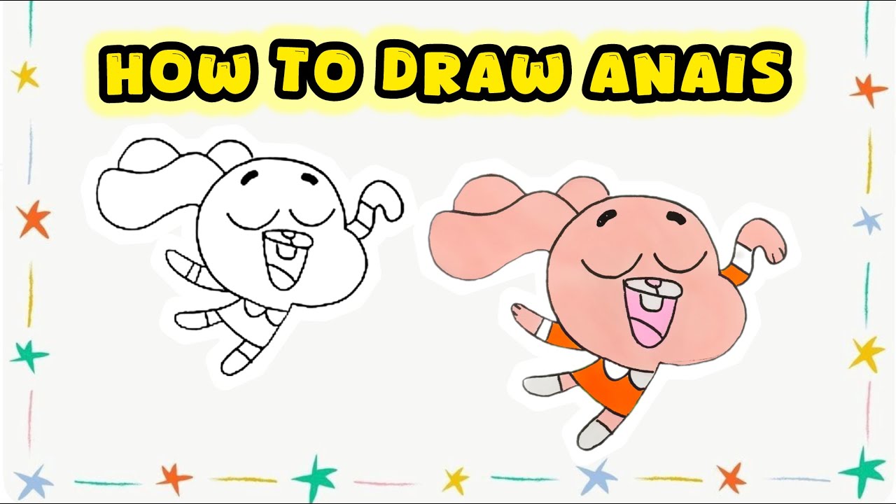 How to Draw Anais from The Amazing World of Gumball with Markers - YouTube