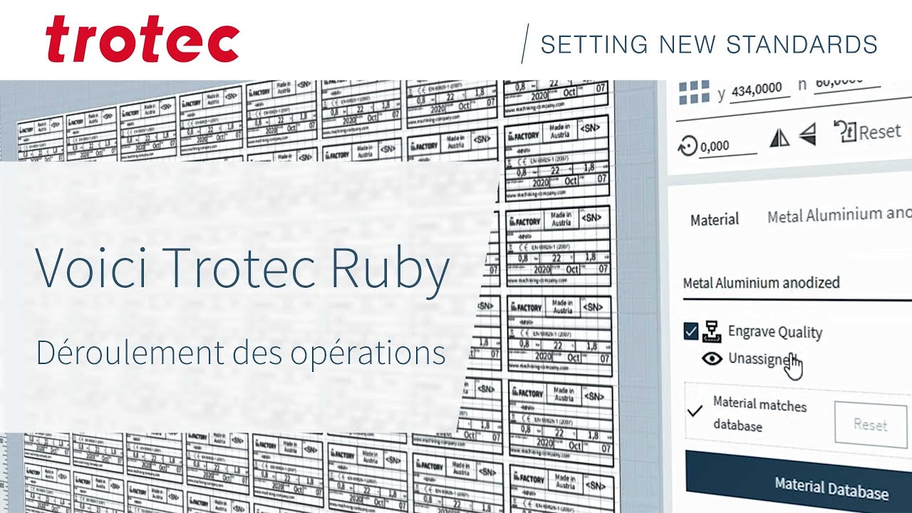 Voici Trotec Ruby (Teaser du déroulement des opérations) - YouTube