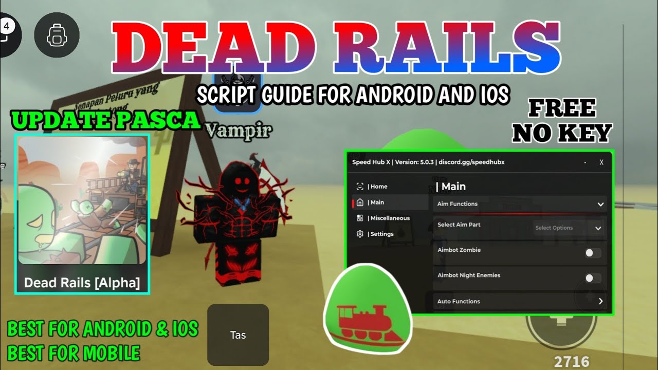 UPDATE DEAD RAILS SCRIPT GUIDE 2025 SPEED HUB | AUTO BOND & OP SCRIPT ...
