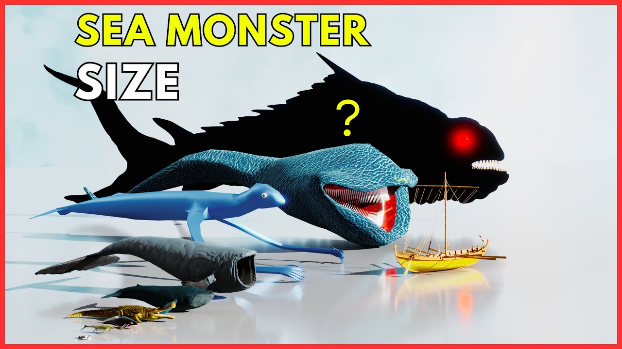 Legendary Sea Monsters Size Comparison 3D 2025 - YouTube