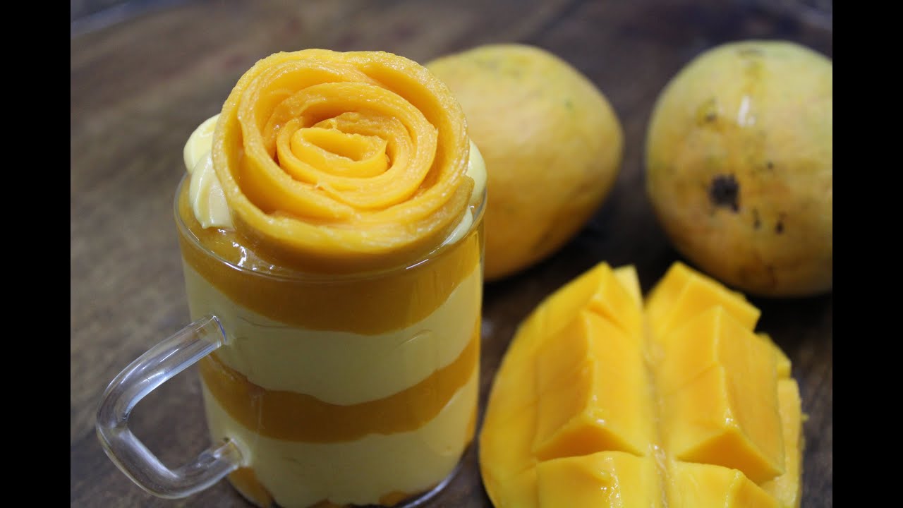 सिर्फ तीन चीज़ों से बनाये mango mousse|| 3 Ingredients Mango Mousse ...