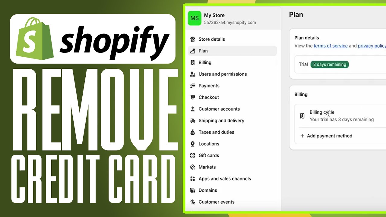 How To Remove Credit Card From Shopify (2025) Simple Tutorial - YouTube