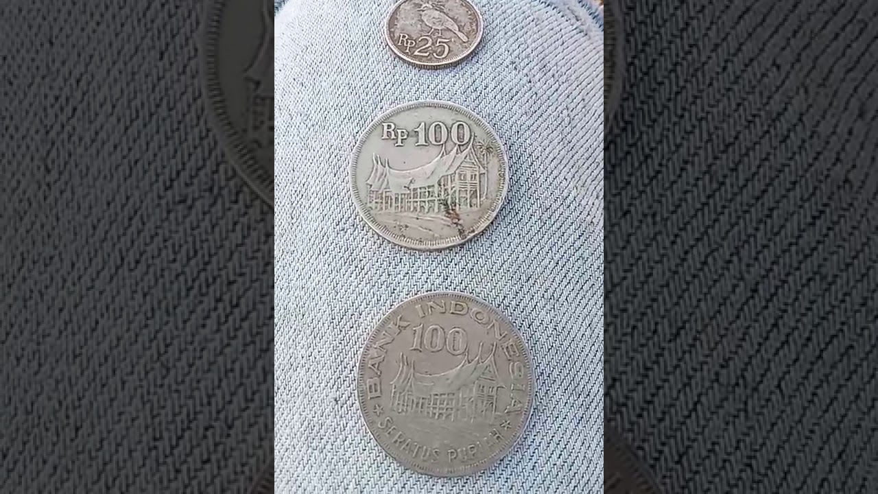 duit coin Rp 100 dan Rp 25 asli... - YouTube