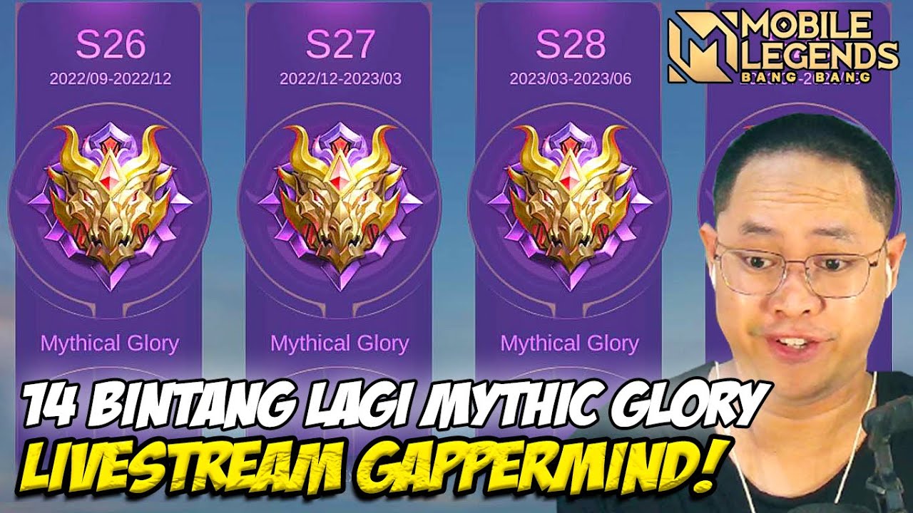 🔴 LIVE PUSH RANK MYTHIC HONOR ⭐ 36 KE MYTHICAL GLORY MABAR & SOLO RANK ...