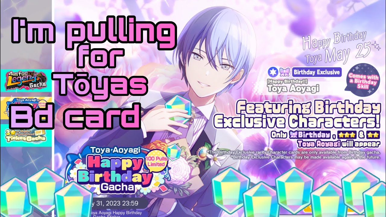 I’m pulling for Tōyas birthday card. | Hatsune Miku: Colorful Stage ...