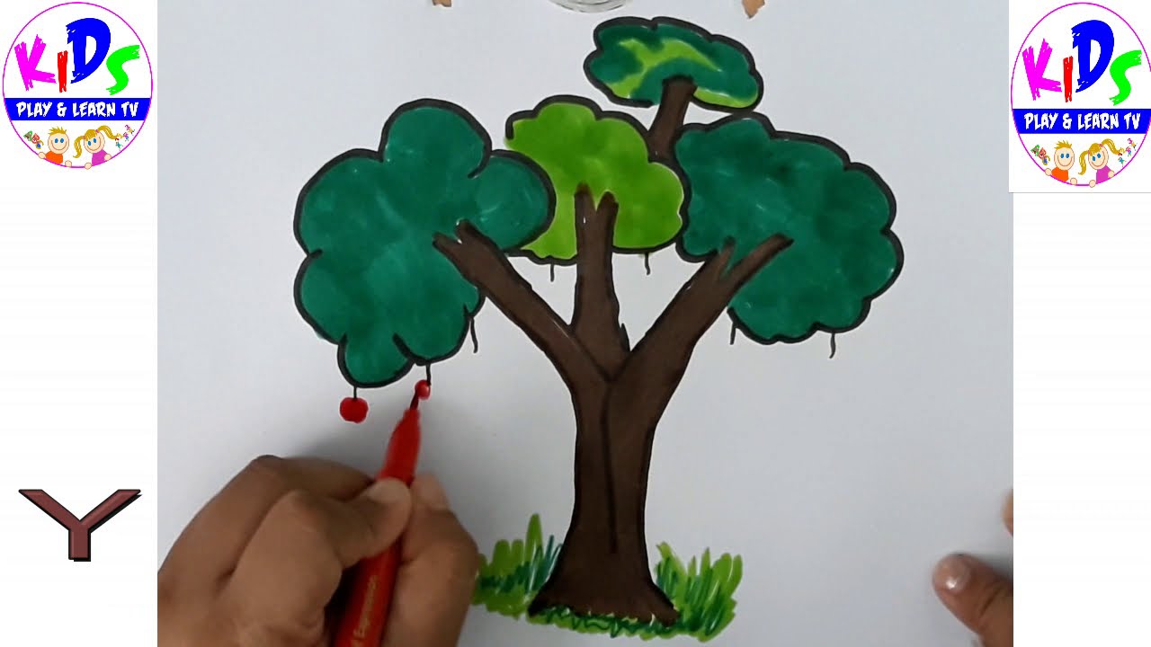 turn Letter "y" into colorful Tree | Drawing pages for kids | Coloring ...