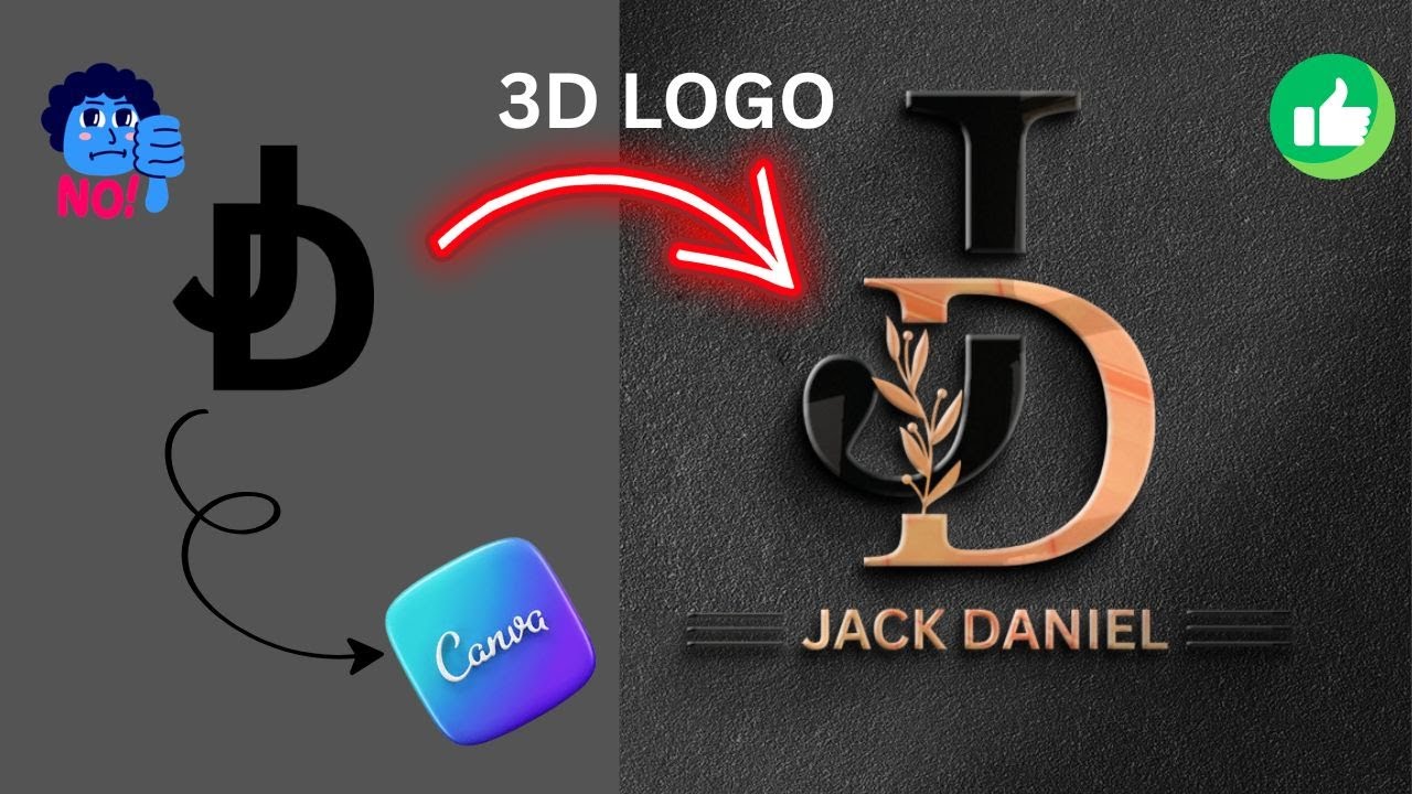 Realistic 3D Logo Design with Canva - YouTube