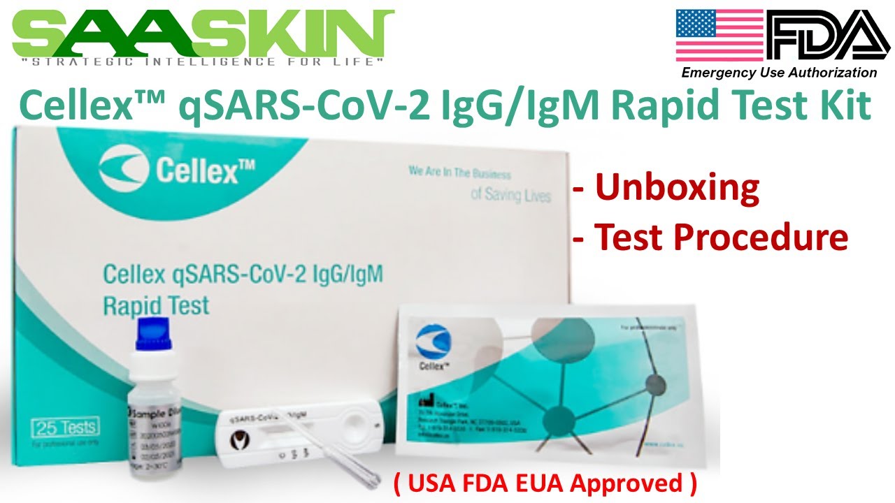 Cellex qSARS-CoV-2 IgG/IgM Antibody Rapid Test | USA FDA EUA Approved ...