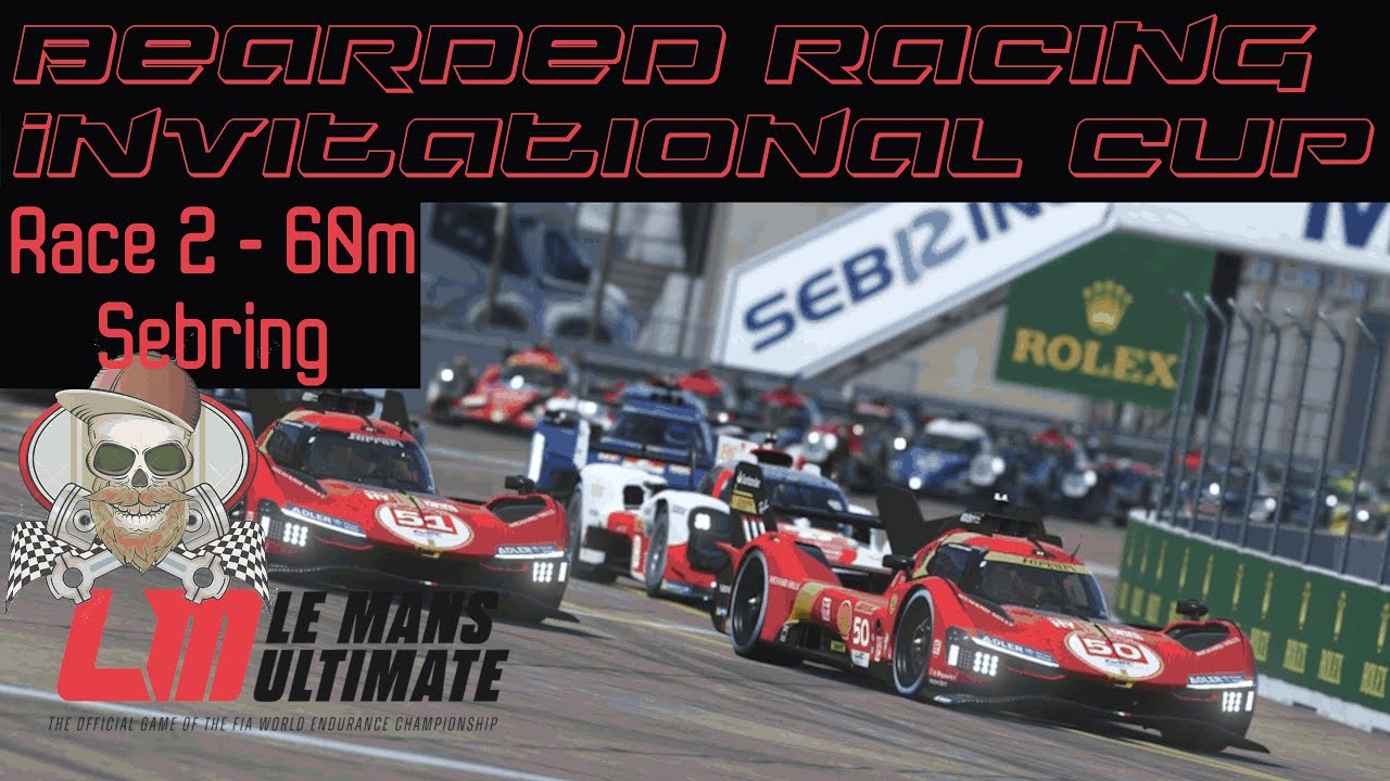 LIVE - Bearded Racing Invitational Cup - Round 2 - Sebring 60m - YouTube