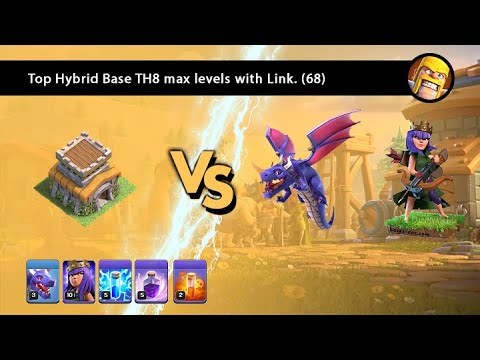Top Hybrid Base TH8 Max Levels with Link (68) - YouTube
