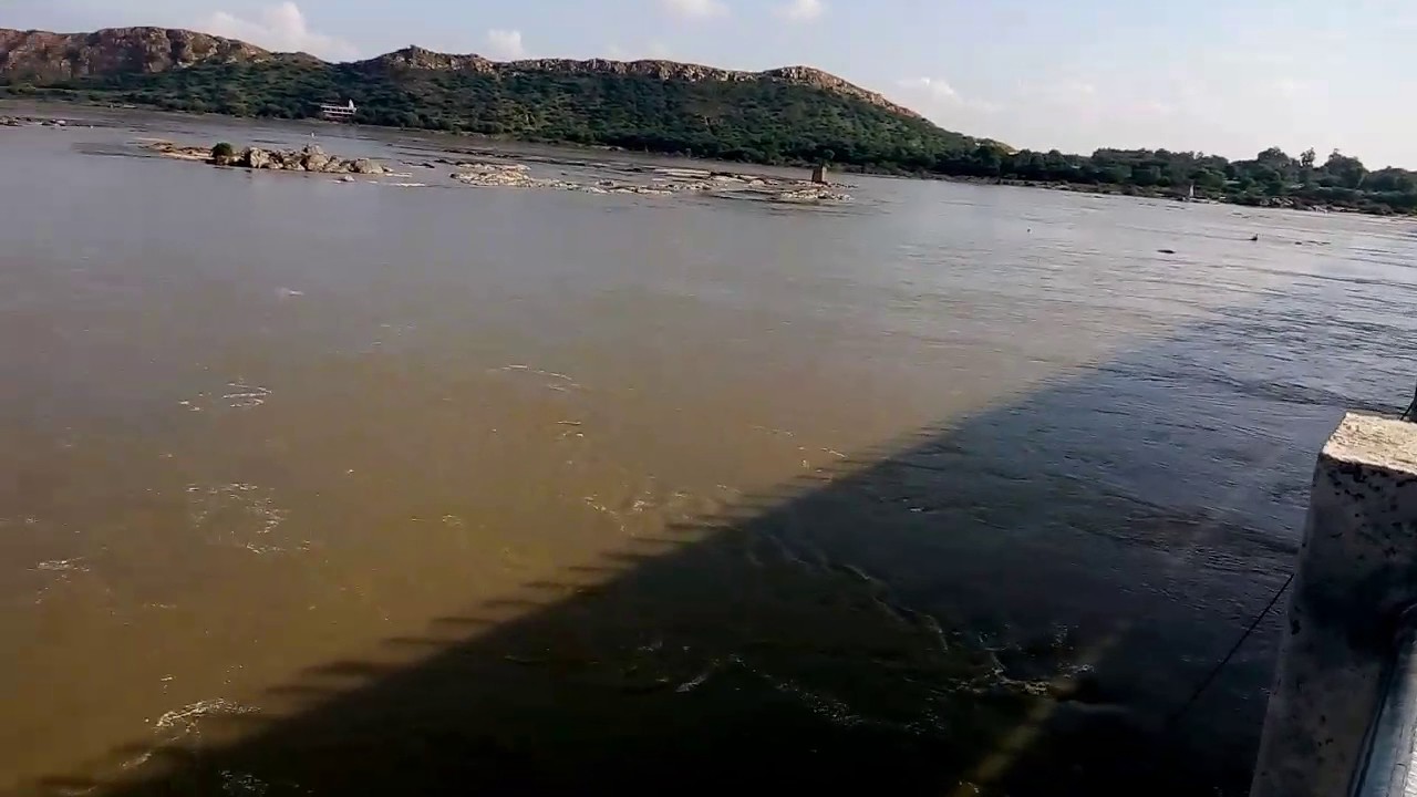 Banas river nadi flood full flow during rain - YouTube
