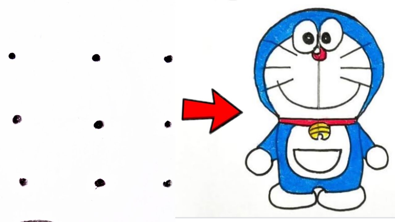How to draw a doremon step - Easy drawing for children - Anime ...