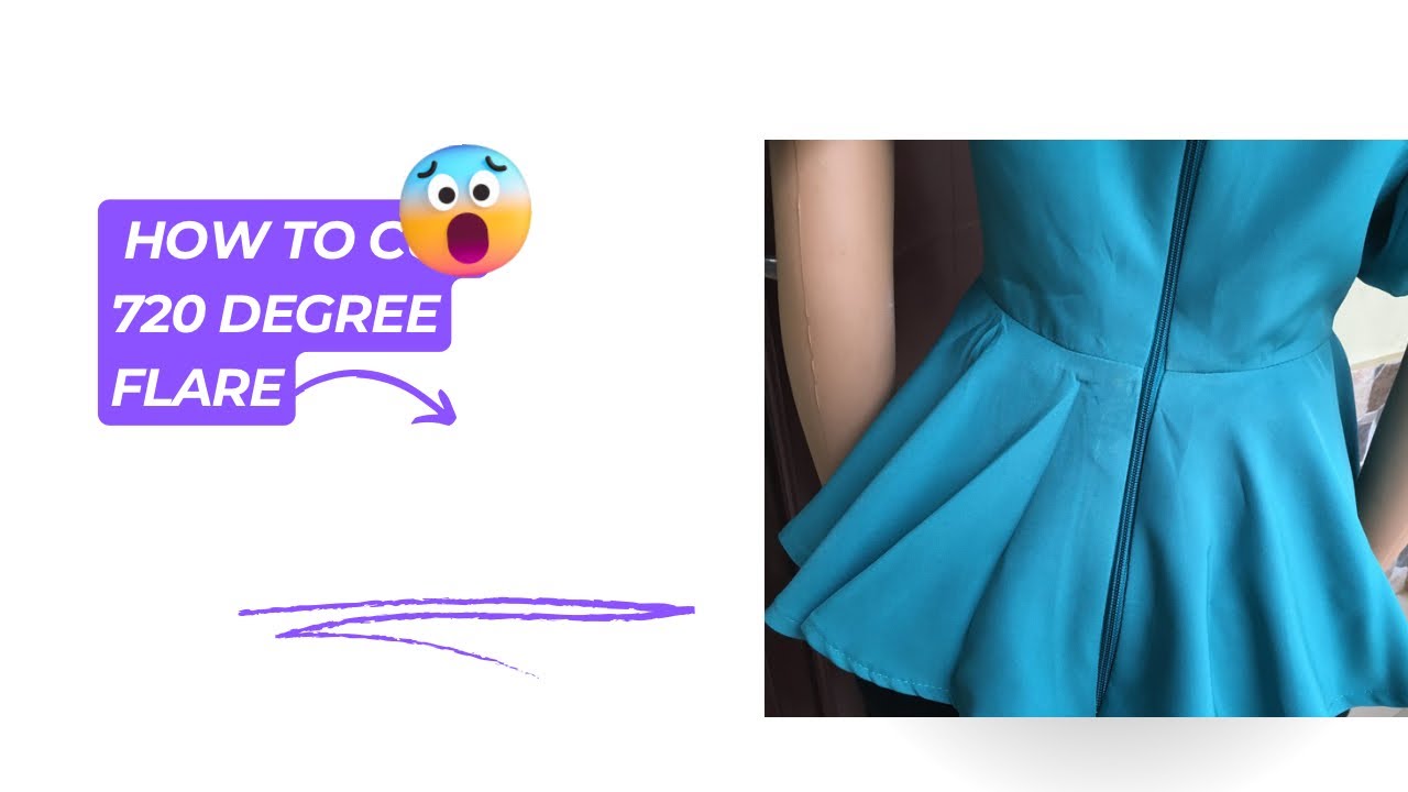 720 degree flare, peplum cutting and stitching @bspecial_styles - YouTube