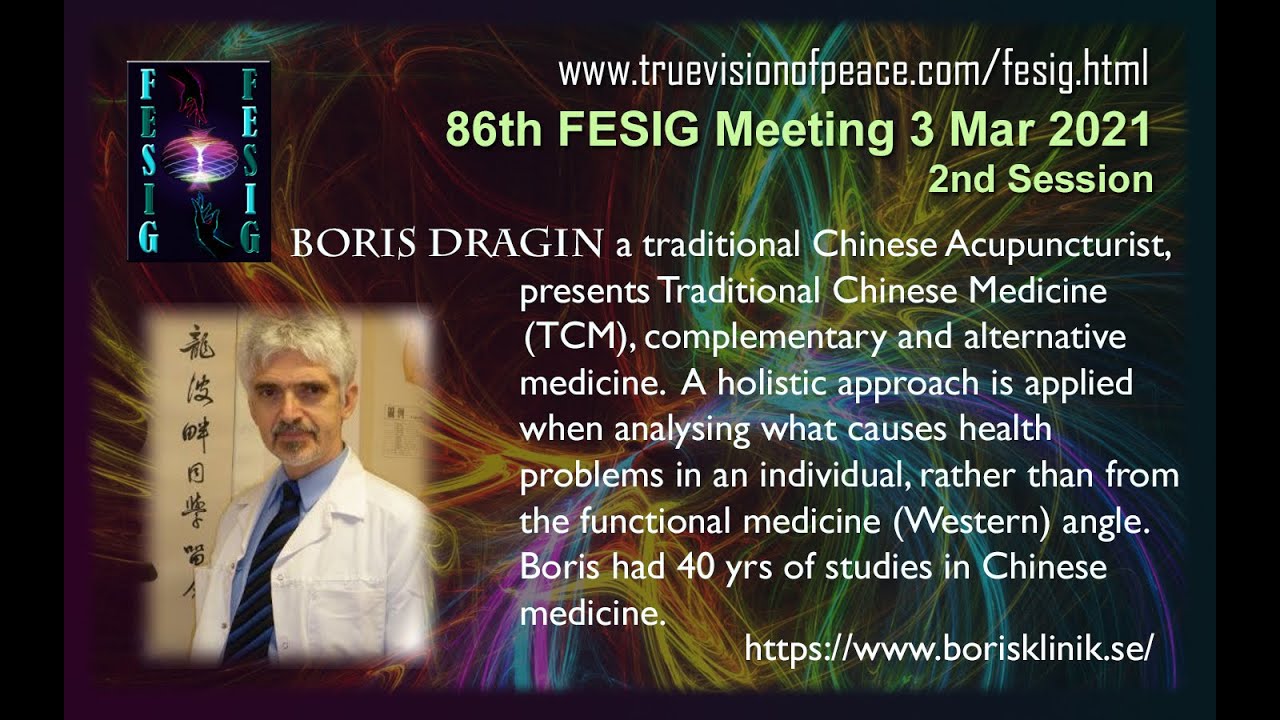 FESIG 86th Meeting – Boris Dragin on Traditional Chinese Medicine TCM 3 ...