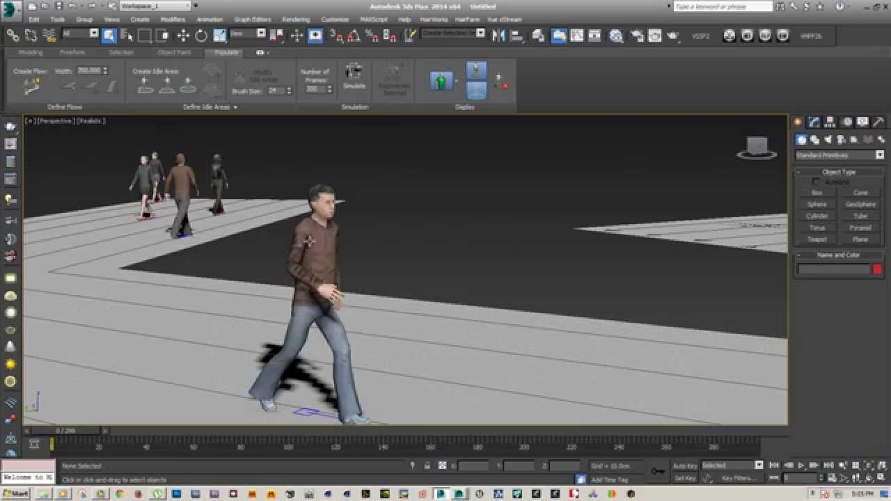 How to Export 3DS MAX Crowd to Maya - YouTube