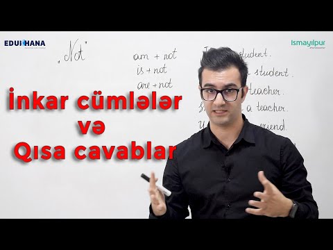 İngilis dilində inkar cümlələr və qısa cavablar #ingilisdili #ingilisdilidersi #ismayilpur