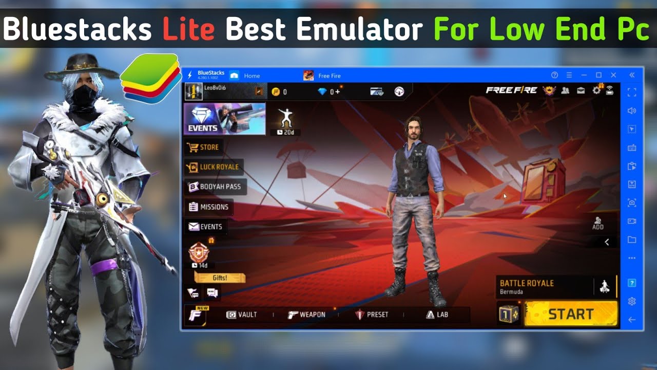 (2024) Bluestacks Lite Best Version For Free Fire Low End PC | Best ...