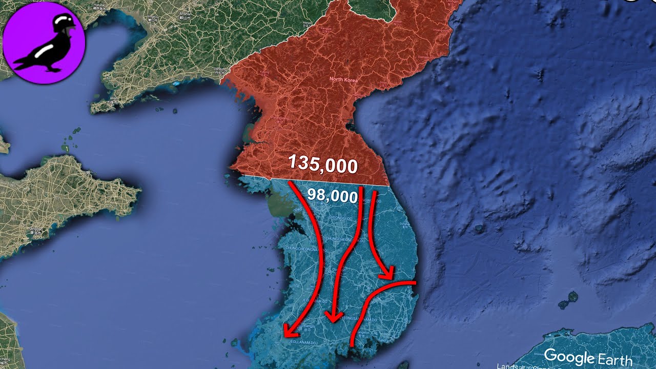 The Korean War Every Day using Google Earth - YouTube