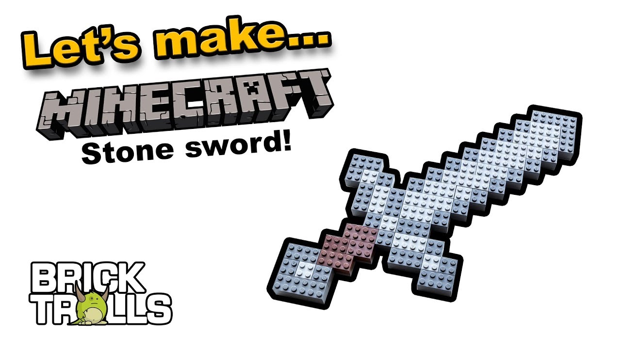 LEGO Minecraft Stone Sword - Let's Make - Brick Trolls - YouTube