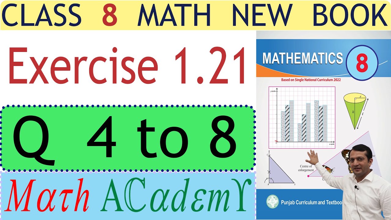 Math class 8 Ex 1.21 Q 4 to 8 || 8th maths guide || class 8 math ...