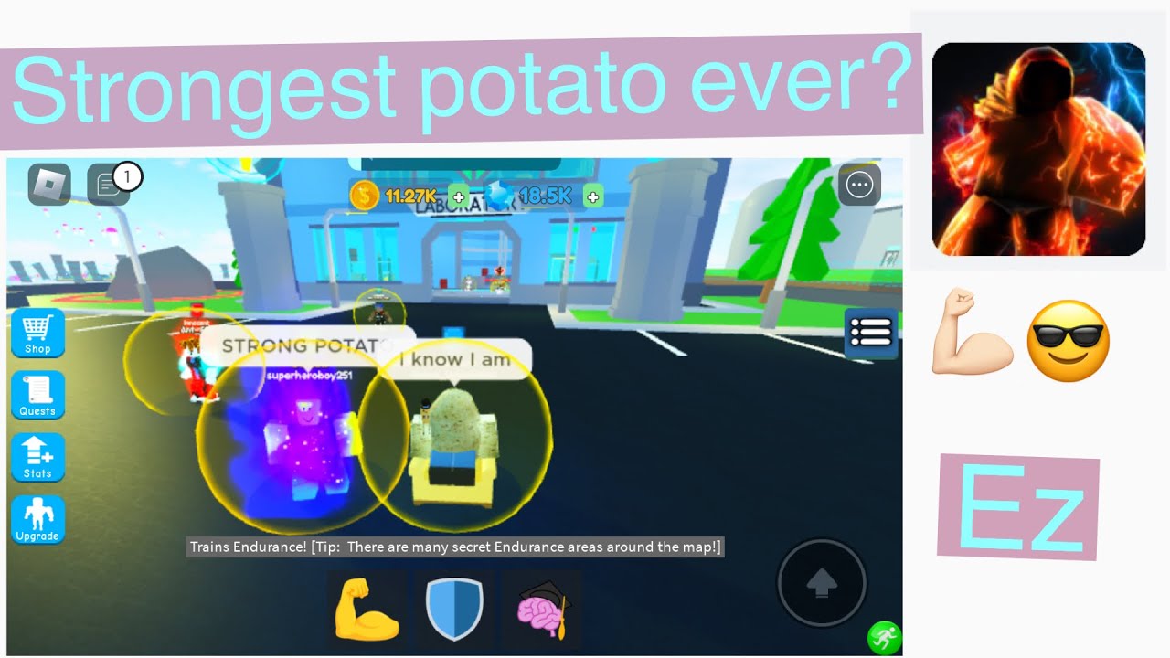 Playing super power fighting simulator and becoming the strongest ...